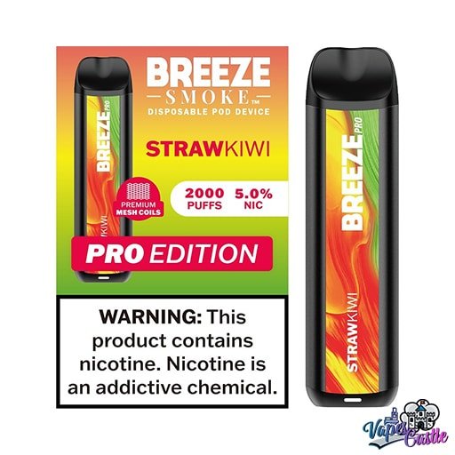 Buy StrawKiwi Breeze Pro 2000 Disposable Vape | Vapes Castle